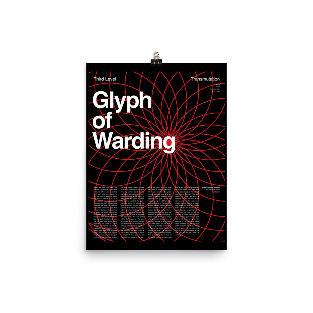 Glyph of Warding Poster – Modern Arcana