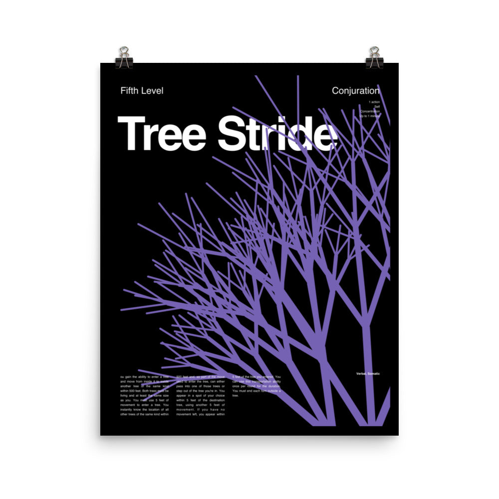 Tree Stride Poster – Modern Arcana