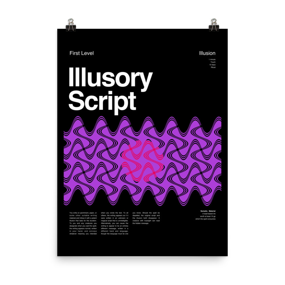 Illusory Script Poster – Modern Arcana