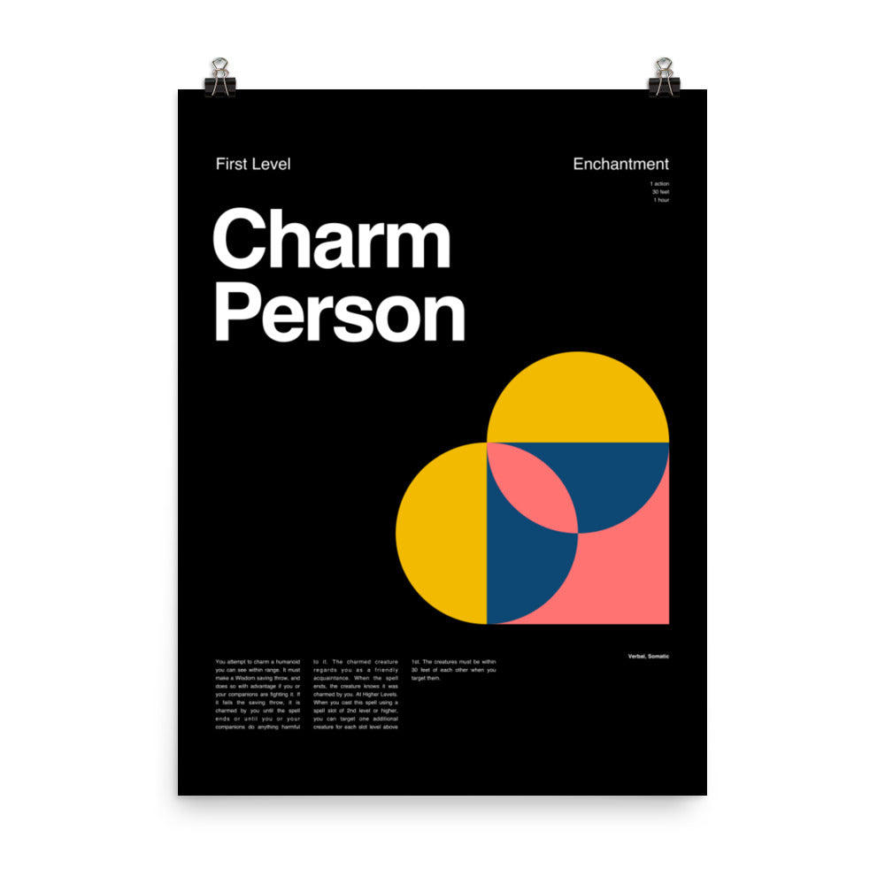 Charm Person Poster – Modern Arcana