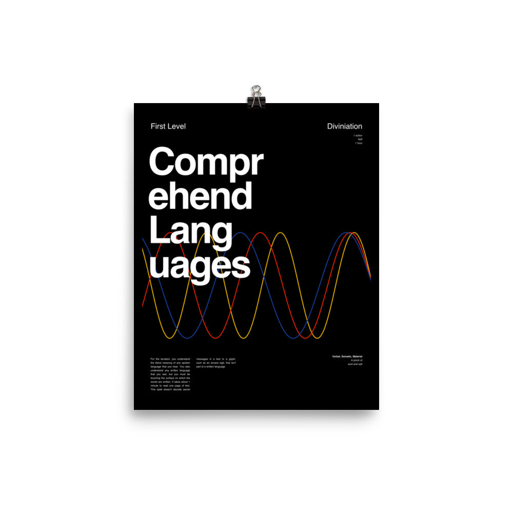 Comprehend Languages Poster – Modern Arcana