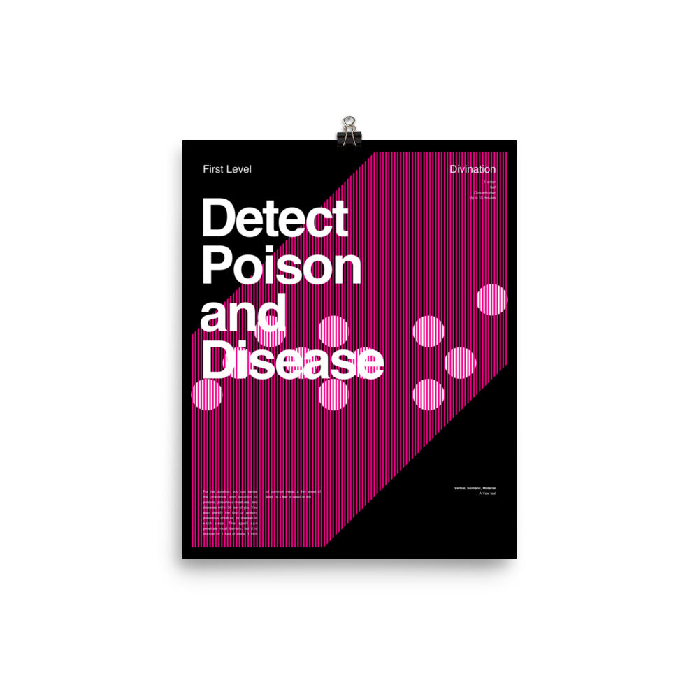 Detect Poison and Disease Poster – Modern Arcana