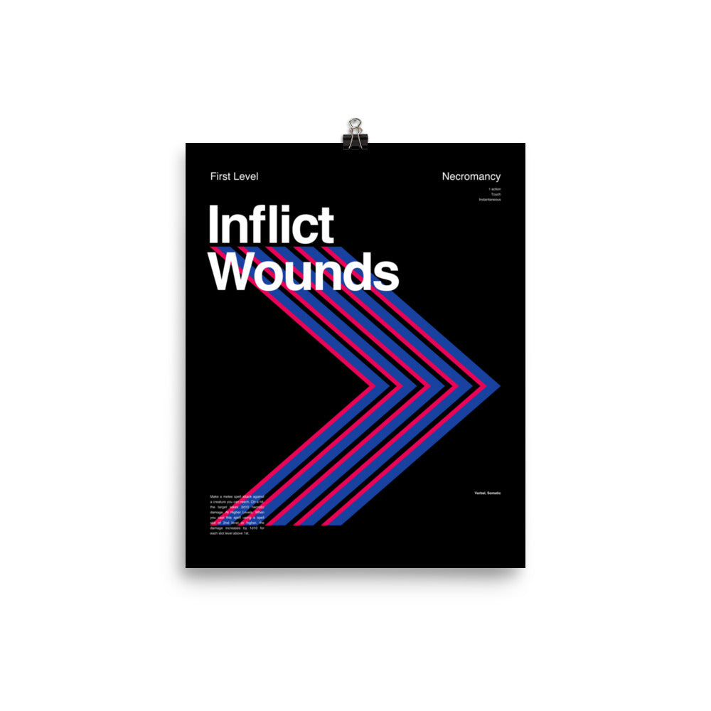 Inflict Wounds Poster – Modern Arcana
