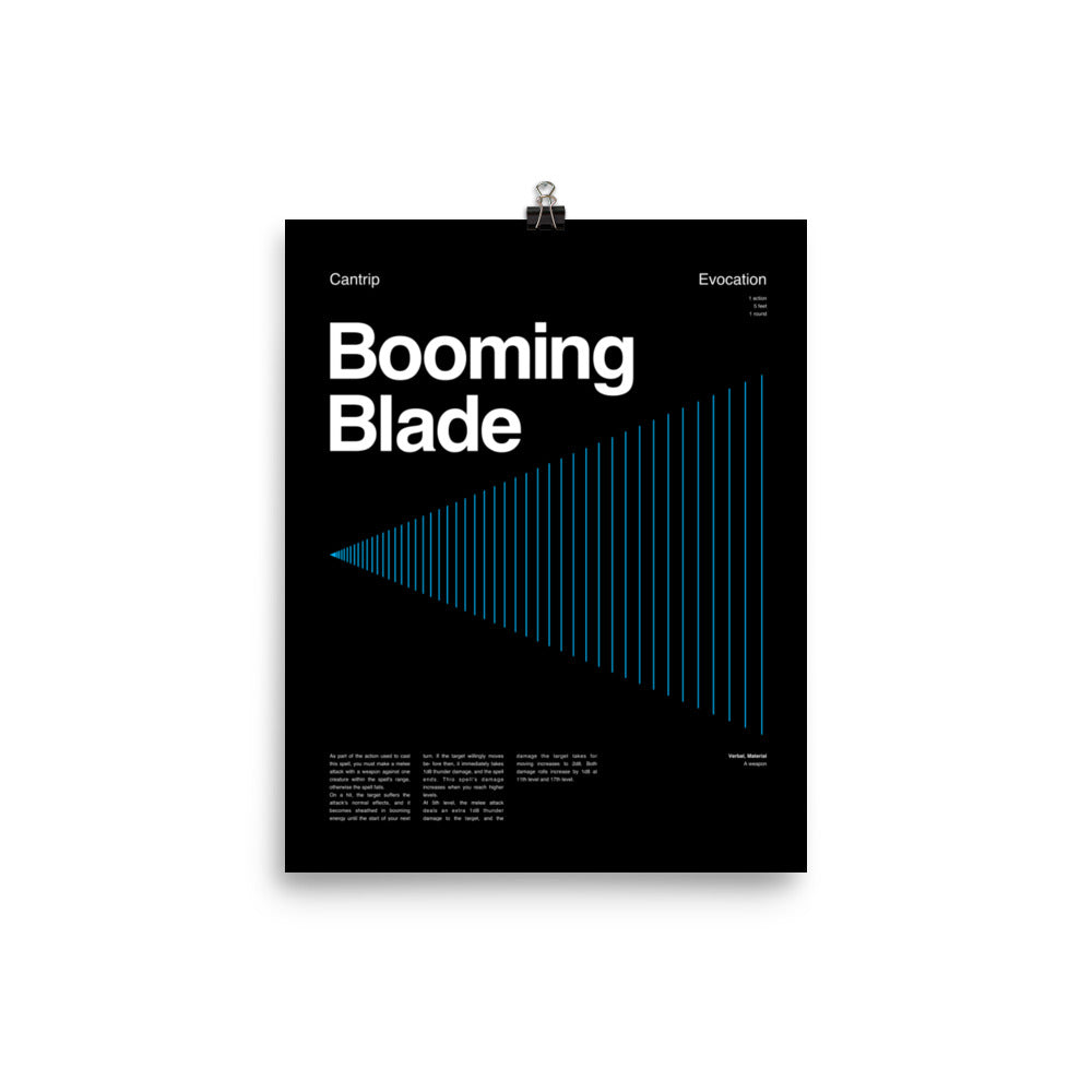 Booming Blade Poster – Modern Arcana