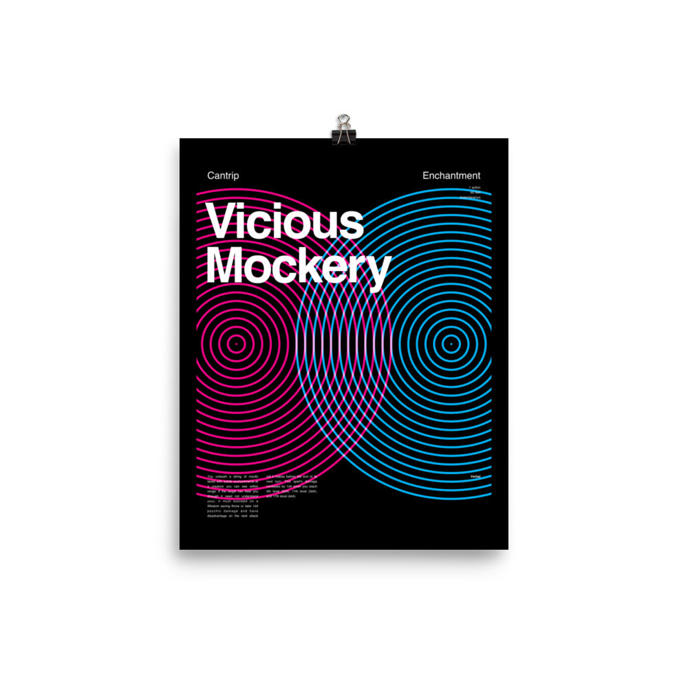 Vicious Mockery Poster – Modern Arcana