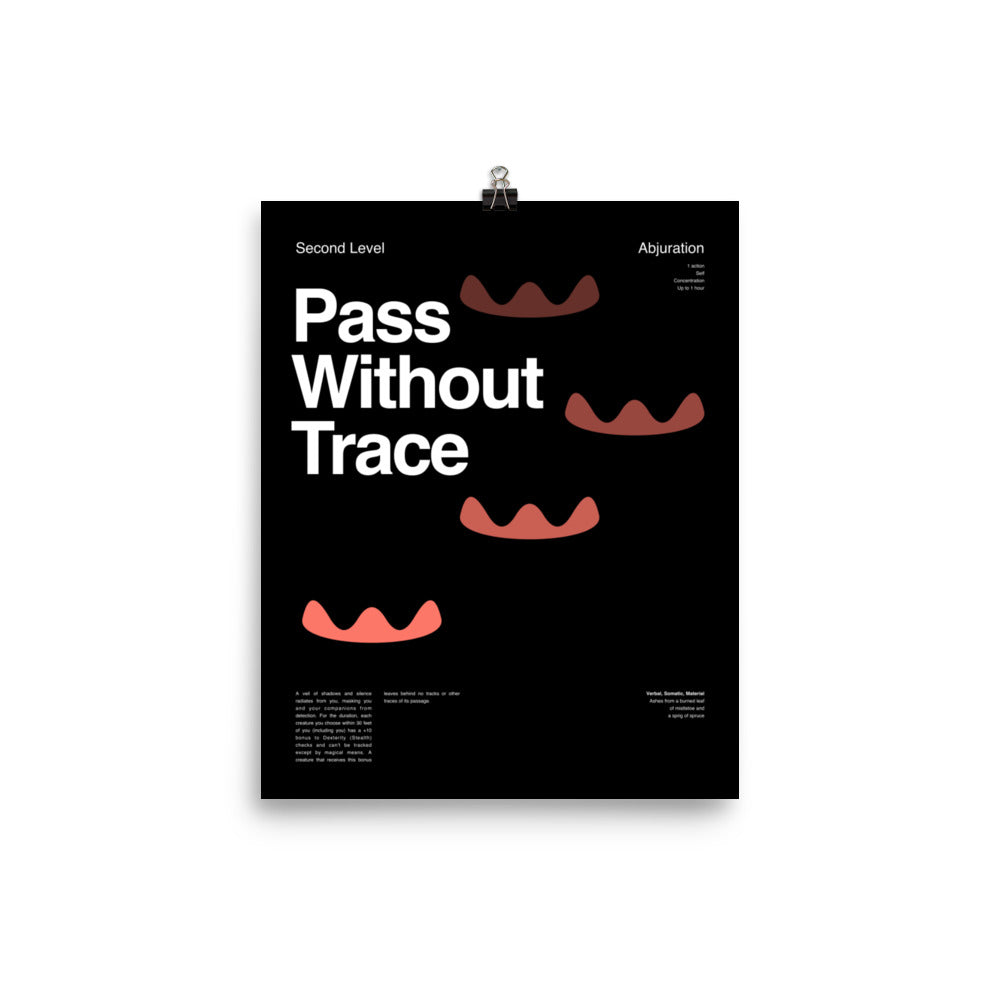 Pass Without Trace Poster – Modern Arcana