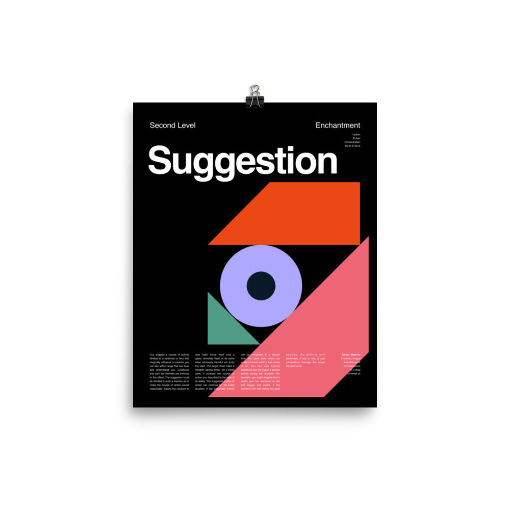 Suggestion Poster – Modern Arcana