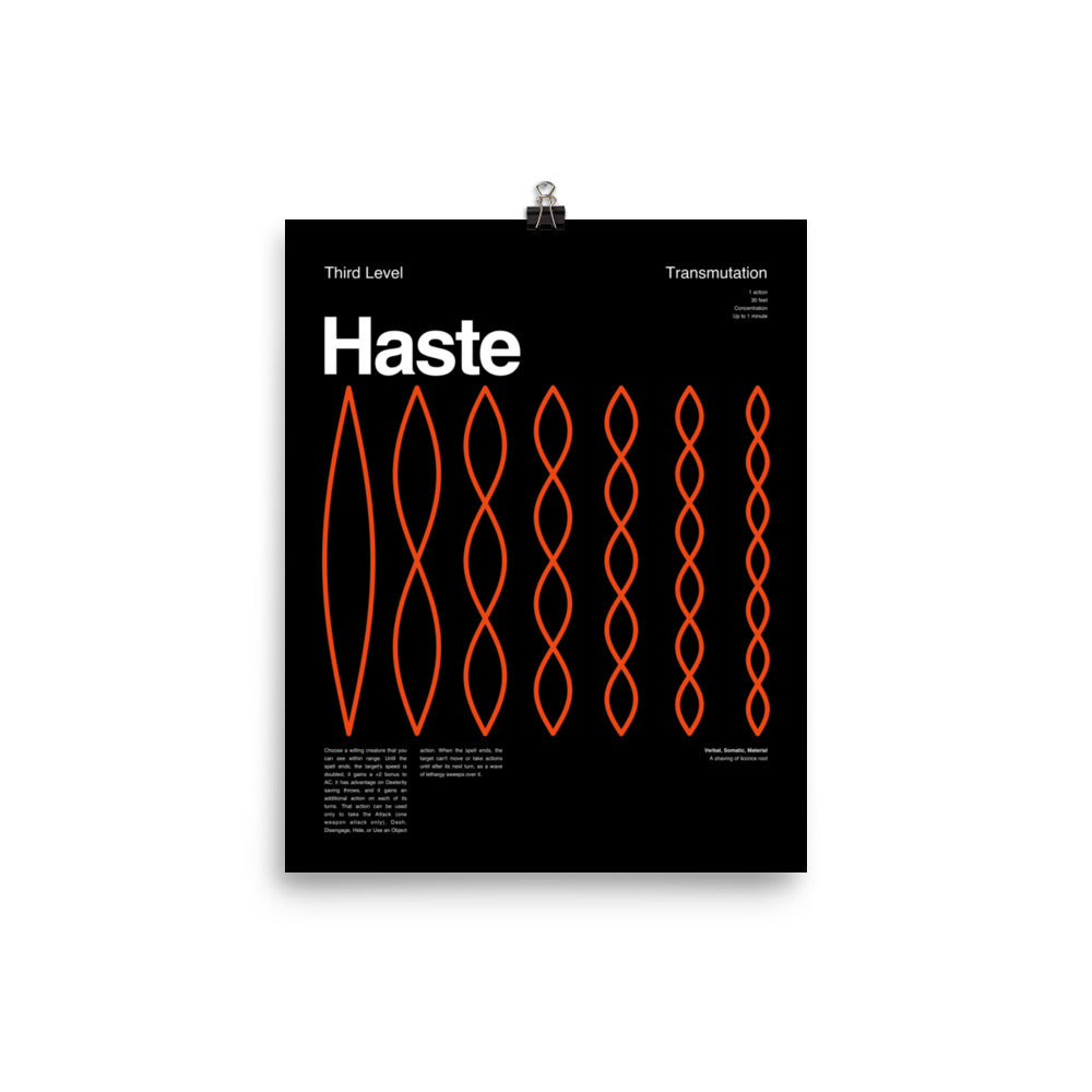 Haste Poster – Modern Arcana