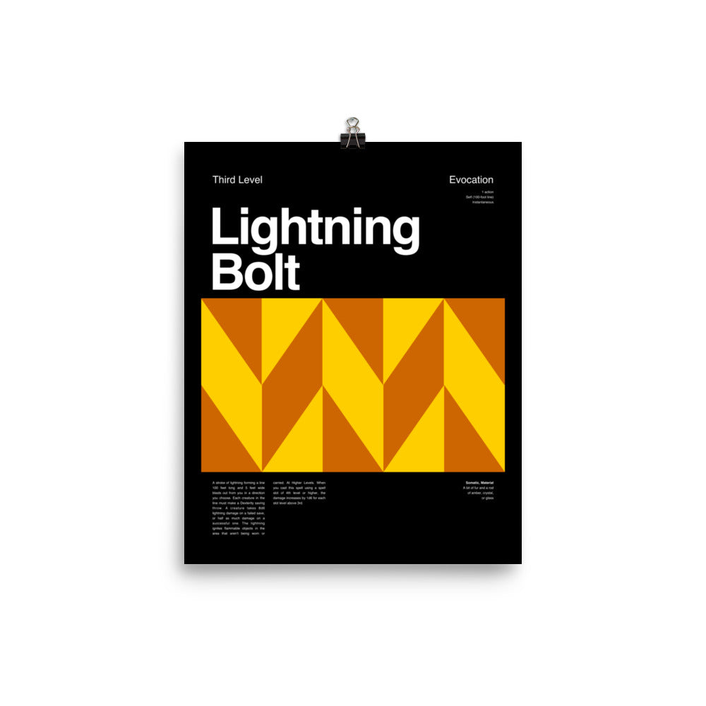 Lightning Bolt Poster – Modern Arcana
