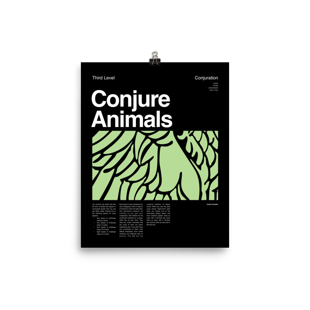 Conjure Animals Poster – Modern Arcana